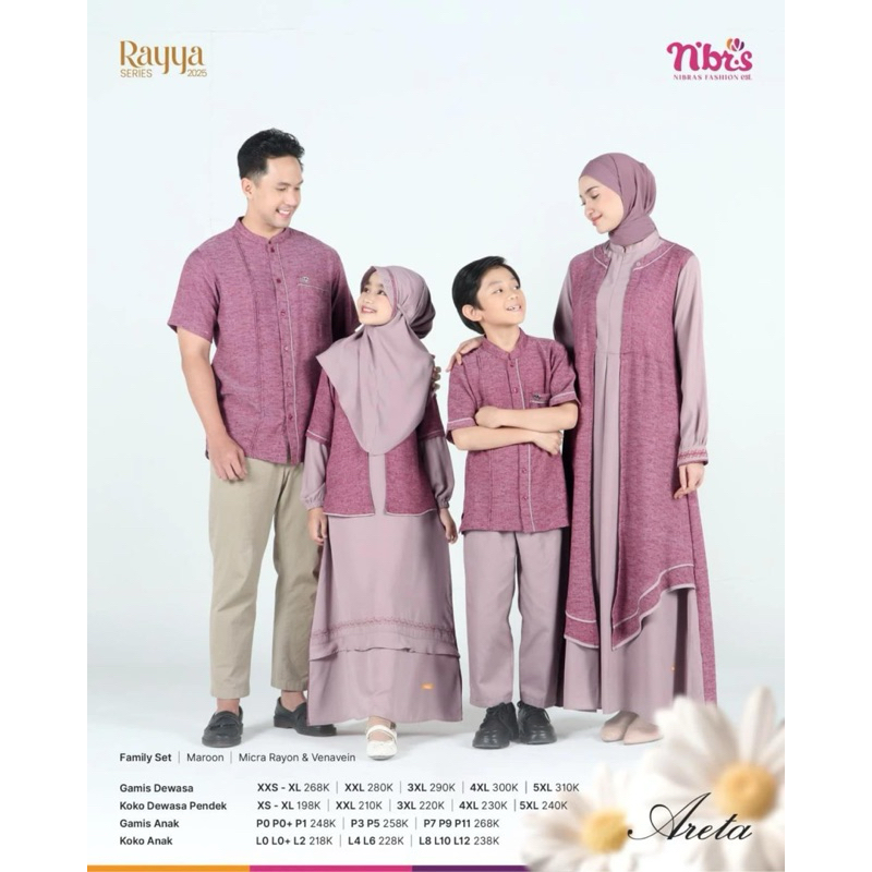 Jual NEW PRODUK SARIMBIT KELUARGA NIBRAS 2025 ARETA MAROON By Nibras ...
