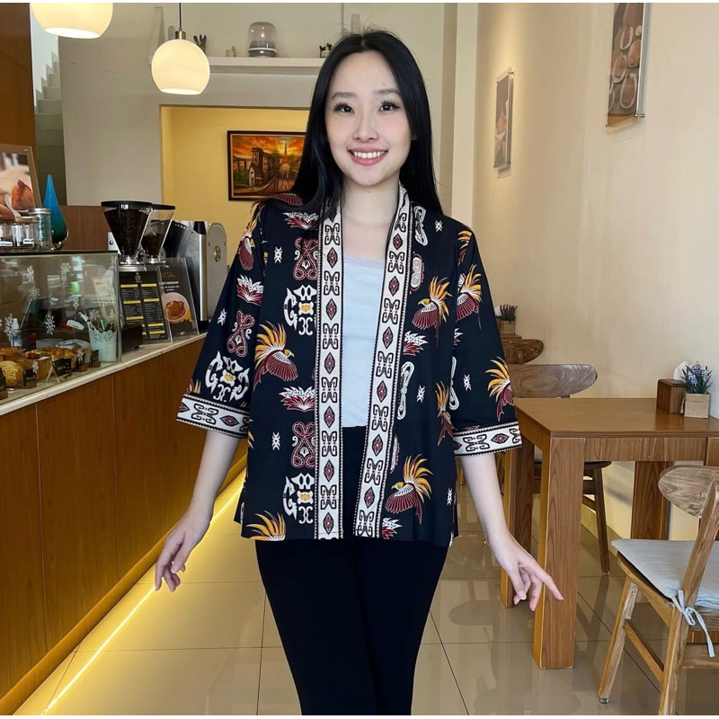 Jual ALYS BATIK - Giana Outer Batik Wanita - motif burung | Shopee Indonesia