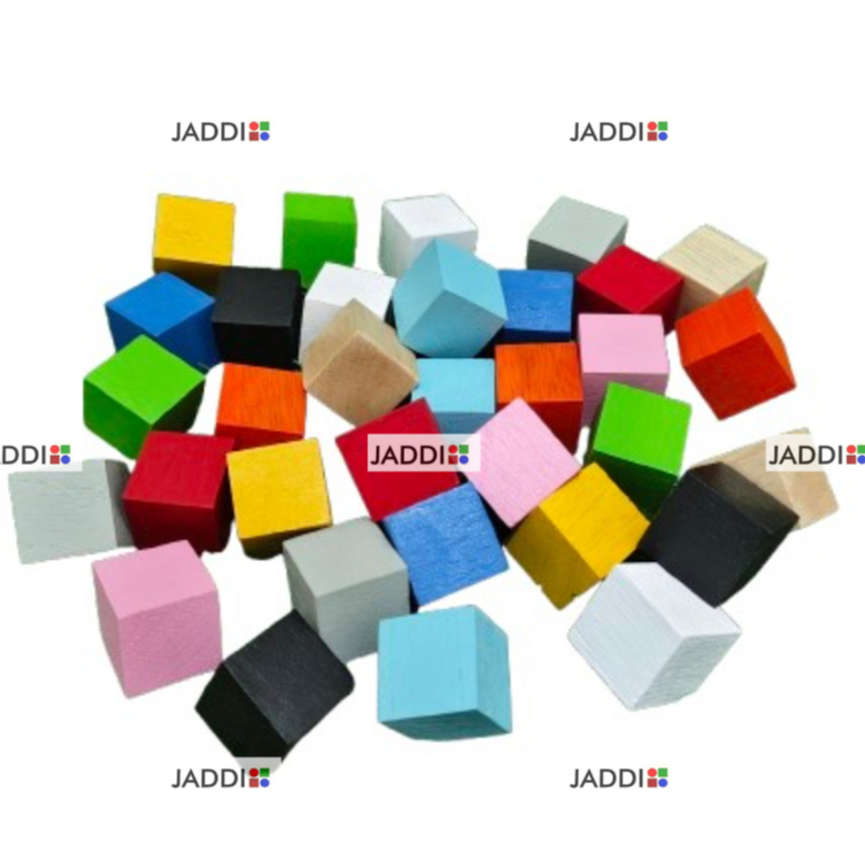 Jual JADDI Kubus WARNA 2x2x2 / 2,5x2,5x2,5 / 3x3x3 cm Edukasi wooden ...