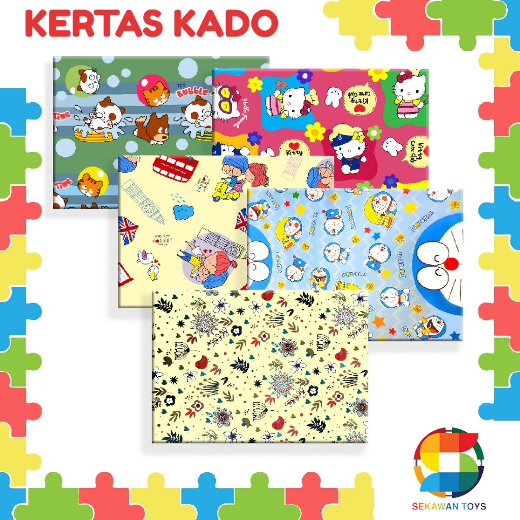 Jual Kertas Kado Ulang Tahun Anak Jumbo Motif/ Bungkus Kado/ Bungkus ...