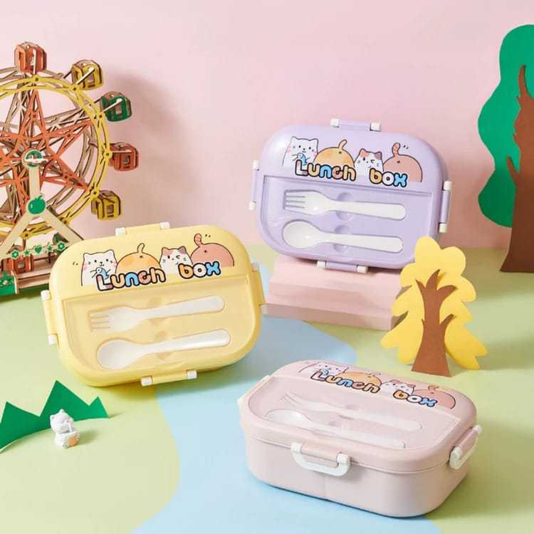 Jual LUNCH BOX ANAK BERGAMBAR KOTAK MAKAN 3 SEKAT KAPASITAS 1400 ML ...