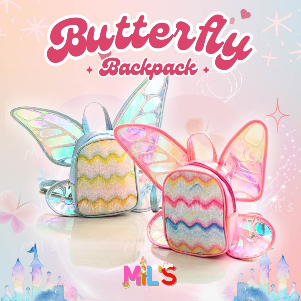 Jual [ CUTE MIL'S ] TAS ANAK BERSAYAP KUPU KUPU BUTTERFLY METALLIC ...