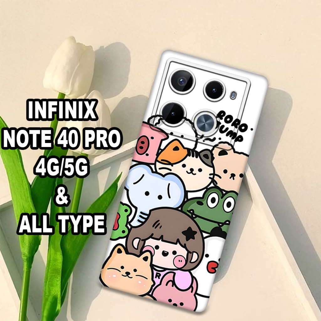 Jual (KS14) Softcase karet untuk INFINIX NOTE 40 PRO 2024 Motif gambar karakter Roro Jump/casing ...