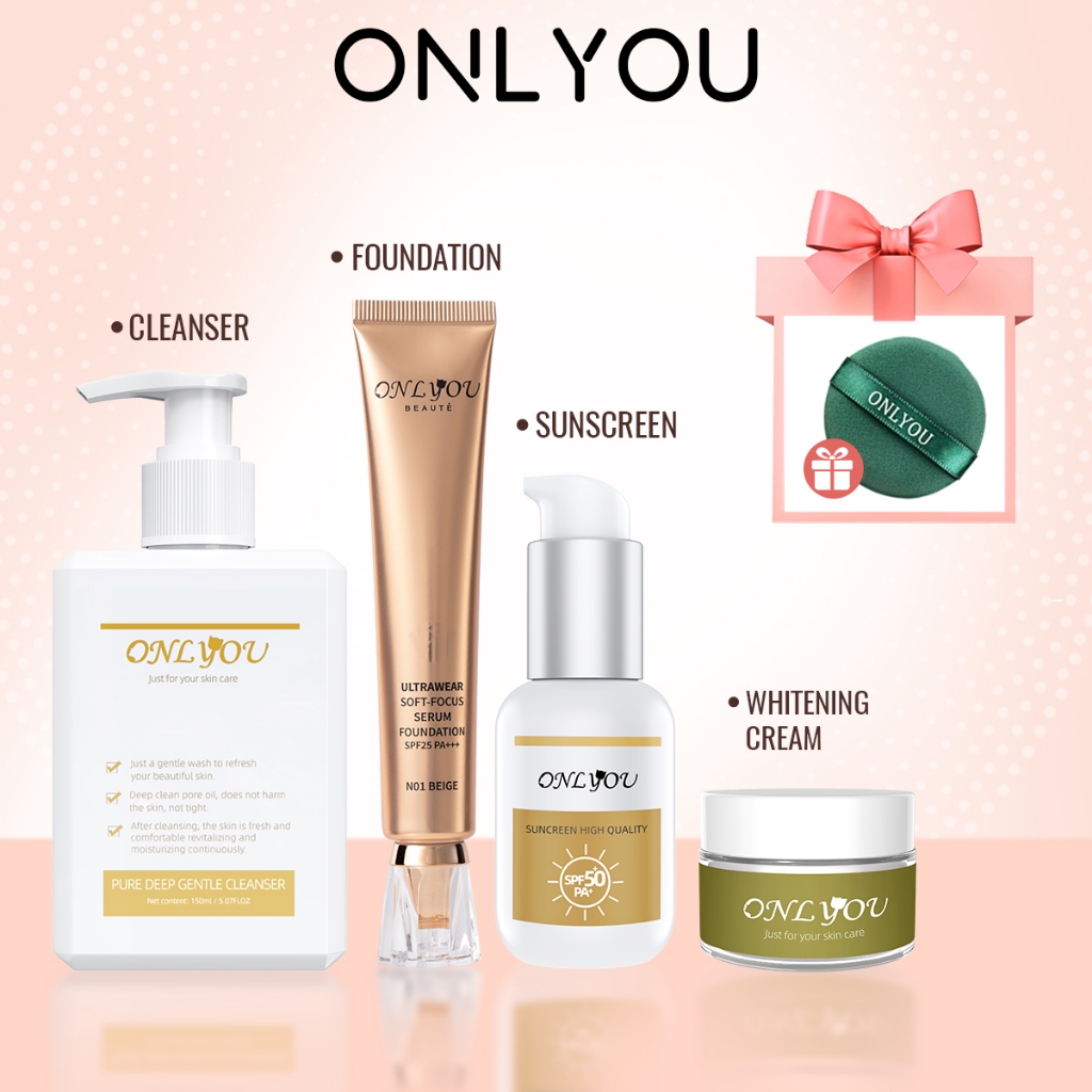 Jual ONLYOU MAKEUP 5PCS PAKET / ONLYOU Serum Foundation pelembab ...