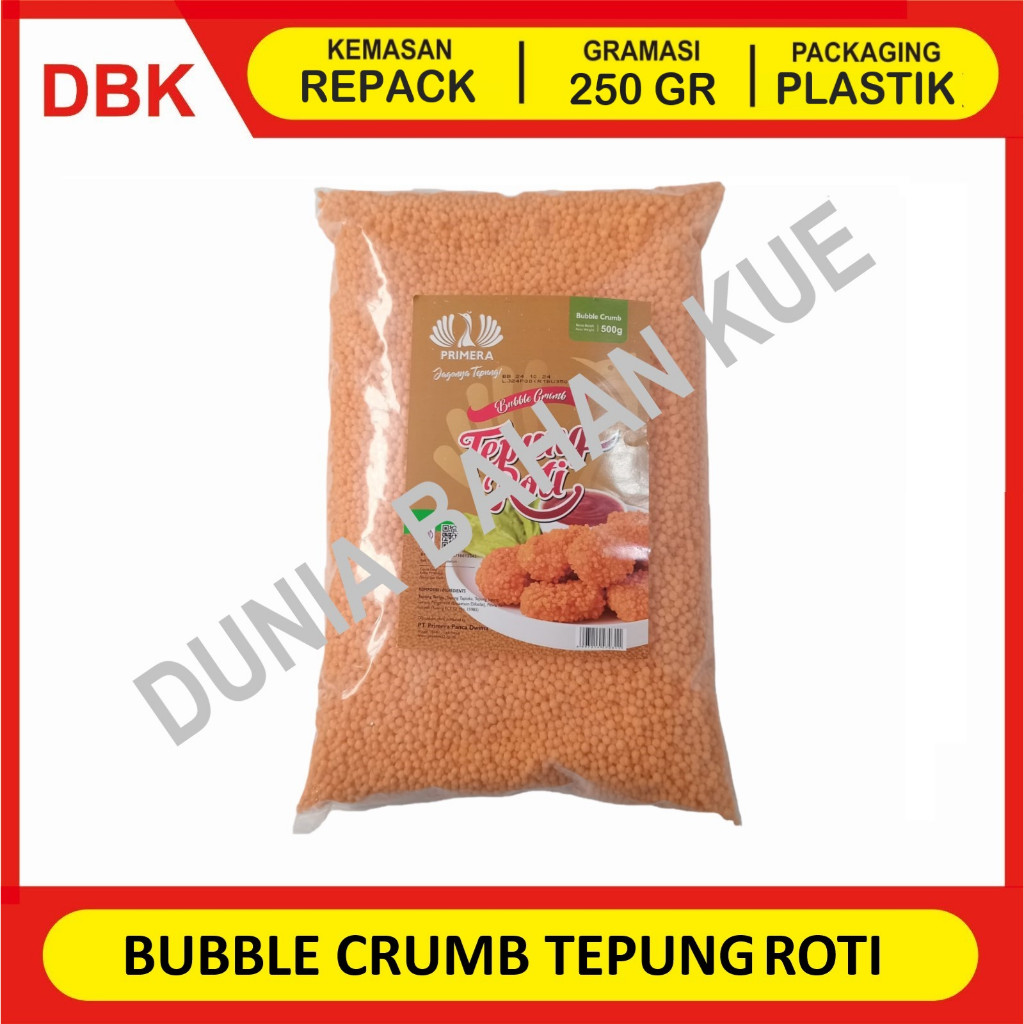 Jual PRIMERA BUBBLE CRUMB ORANGE TEPUNG ROTI / BUBBLE CRUMB NUGGET ...