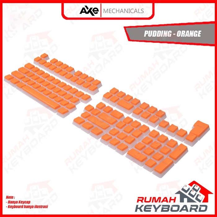 Jual AXE MECHANICALS - OEM - Pudding Orange - PBT - RGB - SEE Through ...