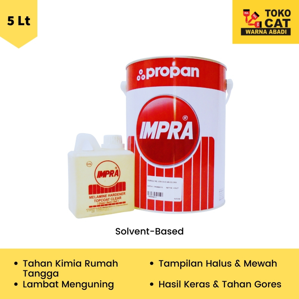 Jual PROPAN IMPRA MELAMINE LACK ML 131 5 LITER | Shopee Indonesia