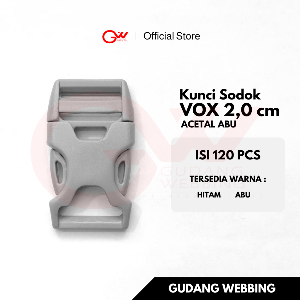 Jual Kunci Sodok / Selot / Buckles 2,0cm Acetal / VOX 20mm ABU ECERAN ...