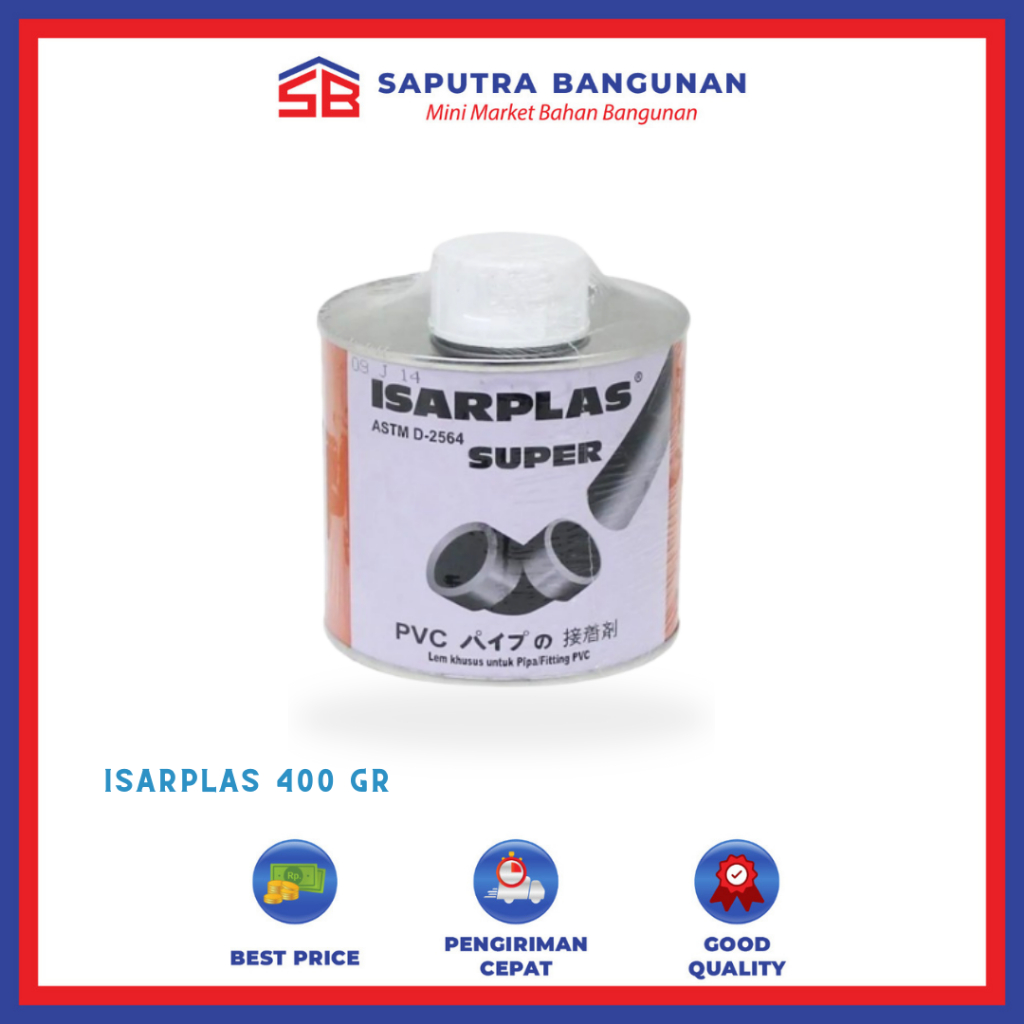 Jual LEM PIPA KALENG MERK ISARPLAS 400 GR | Shopee Indonesia