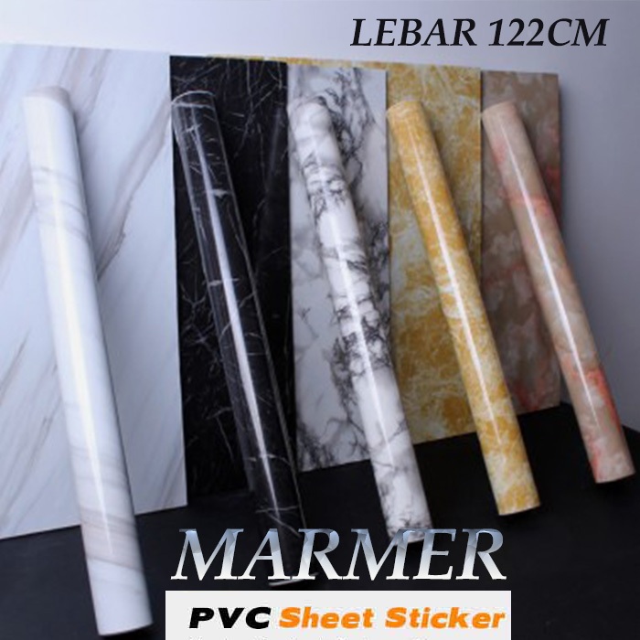 Jual Marmer PVC Sheet Sticker Vinyl Motif Marble Interior Film Roll ...