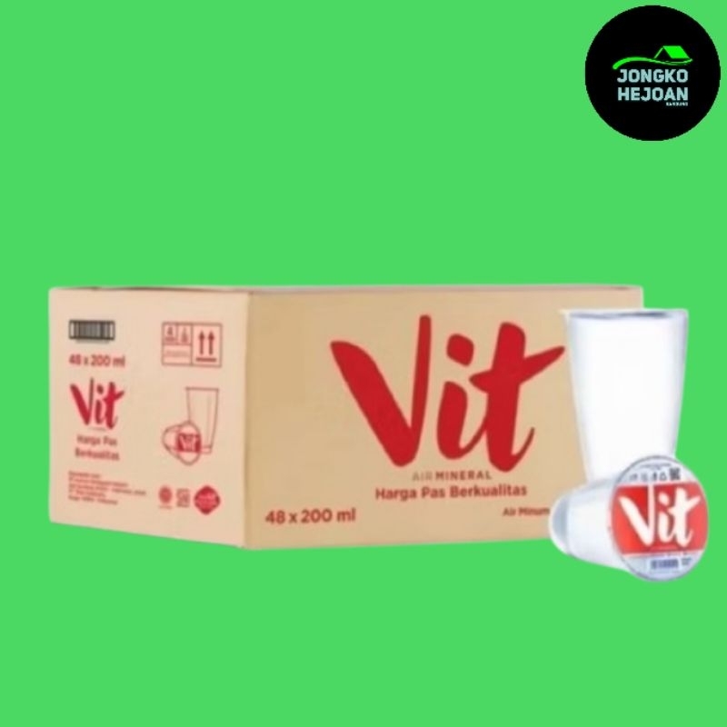 Jual Vit Mineral Water Cup/Gelas 200ML 1 Dus 48 Cup | Shopee Indonesia