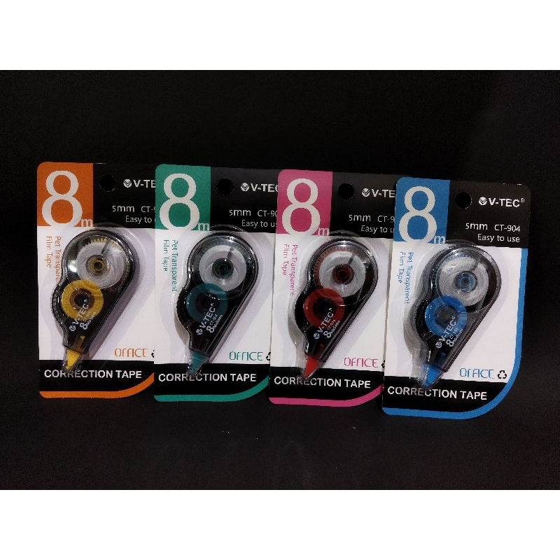 Jual Correction Tape V-tec 8 M | Stipo Kertas | Tipe X kertas | Shopee Indonesia
