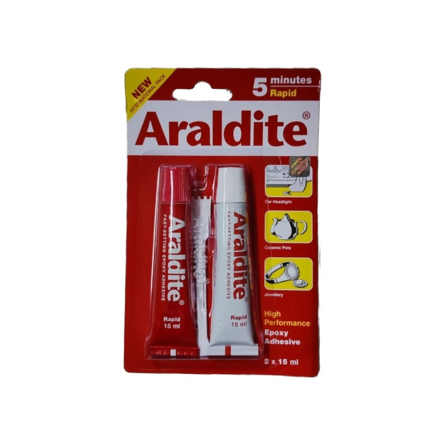 Jual lem araldite Merah Lem Besi Lem Serbaguna Epoxy 5 Minutes Rapid ...