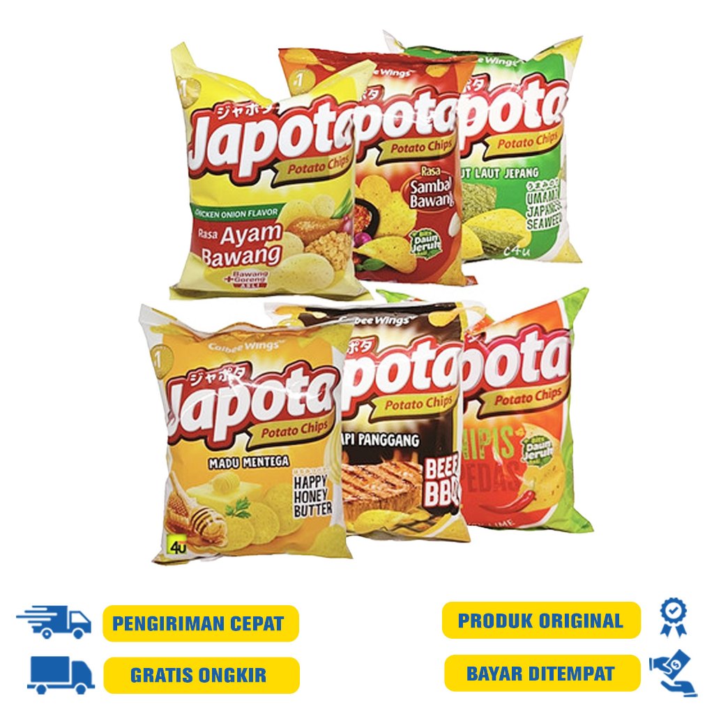 Jual JAPOTA HAPPY potato chips cemilan enak - honey butter | sapi ...