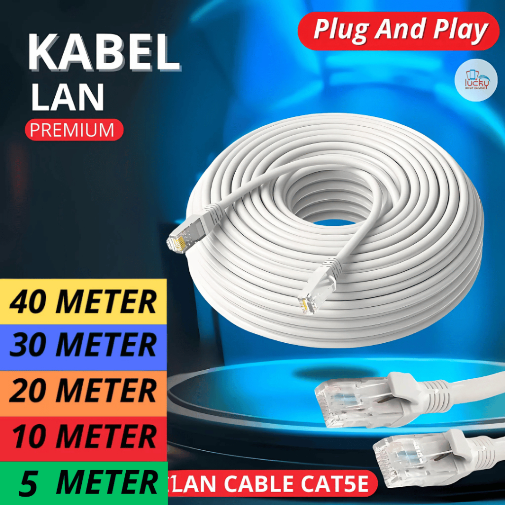 Jual Kabel LAN Outdoor Indoor 5 ,10, 20, 30 Meter 40 Meter High Quality ...