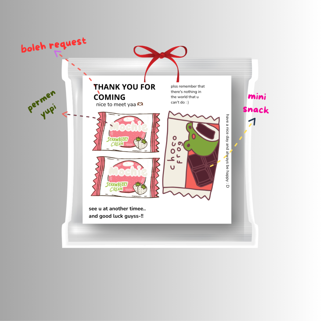 Jual mini gift snack | hadiah | hampers | freebies | momogi | pillows ...