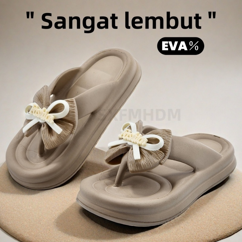 Jual Sandal Wanita EVA Lembut Dan Nyaman Sandal Jepit Wanita Dasi Kupu ...