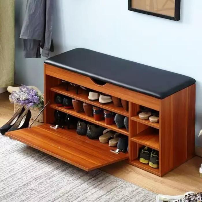 Jual Rak Sepatu Minimalis 3 Susun - Bench Kayu Jati - Stool Sofa ...