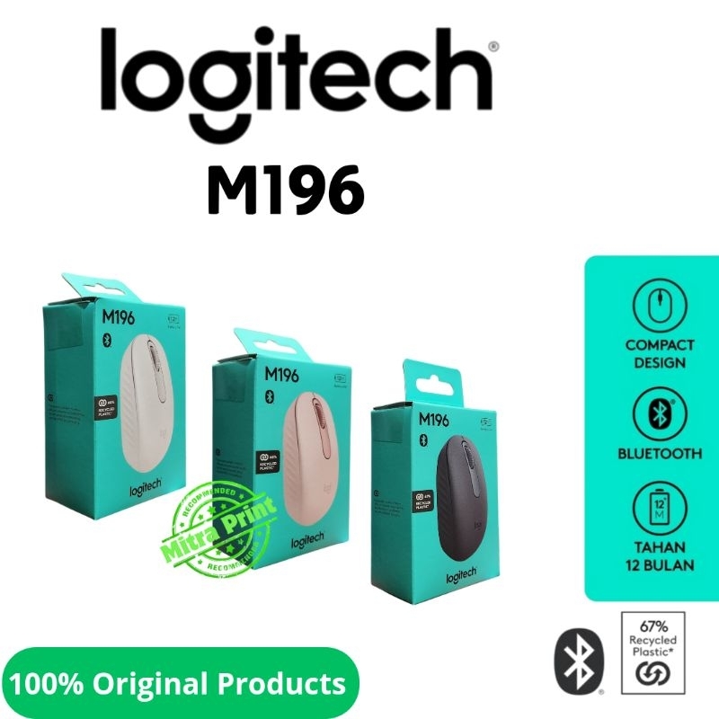 Jual Logitech M196 Mouse Bluetooth Garansi Resmi | Shopee Indonesia
