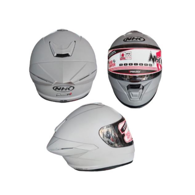 Jual HELM NHK MARK 1 DOUBLE VISOR | NX DIM GREY DOFF | Shopee Indonesia