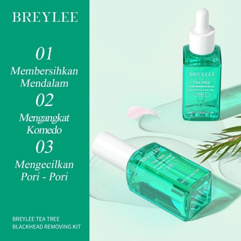 Jual BREYLEE Tea Tree Blackhead Mask (STEP 1) - Masker Komedo Hidung ...