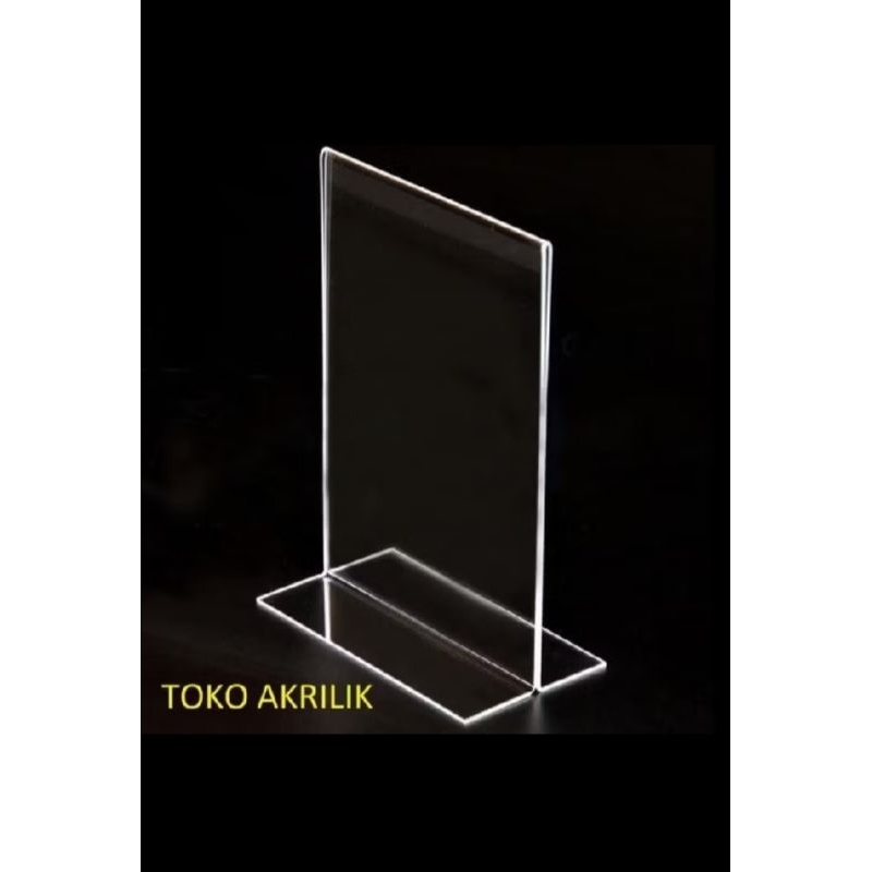 Jual Tempat brosur akrilik A4 / Tent card akrilik / Tent holder akrilik ...