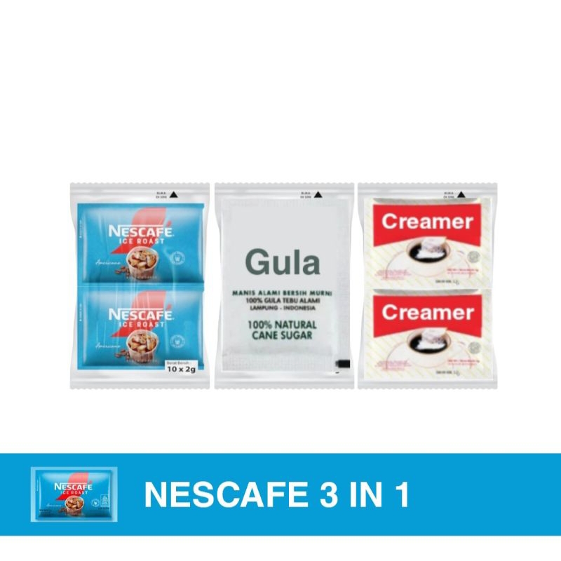 Jual Nescafe 3IN1 Nescafe Ice Roast Kopi Instan Americano Gula ...