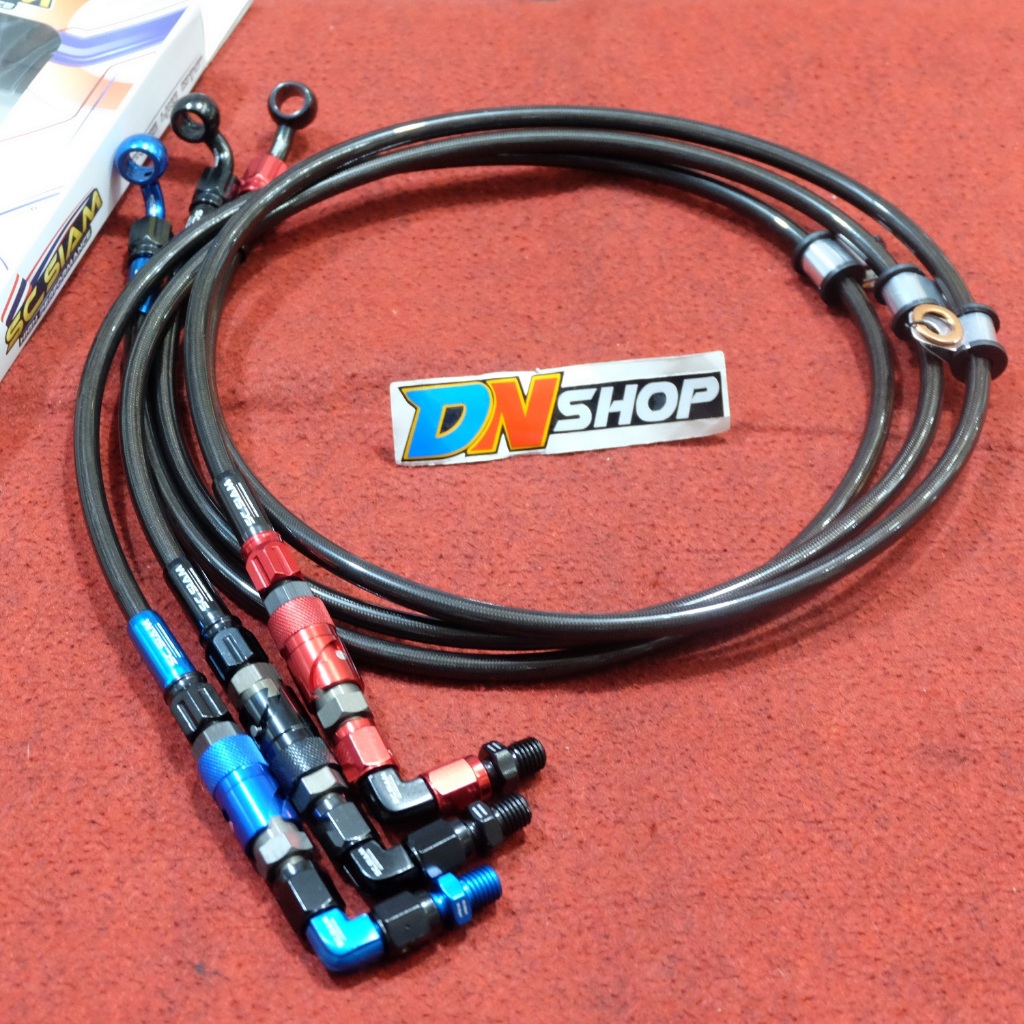 Jual Selang rem depan siam staubli quickrelease 42 inch 108cm pcx nmax aerox | Shopee Indonesia