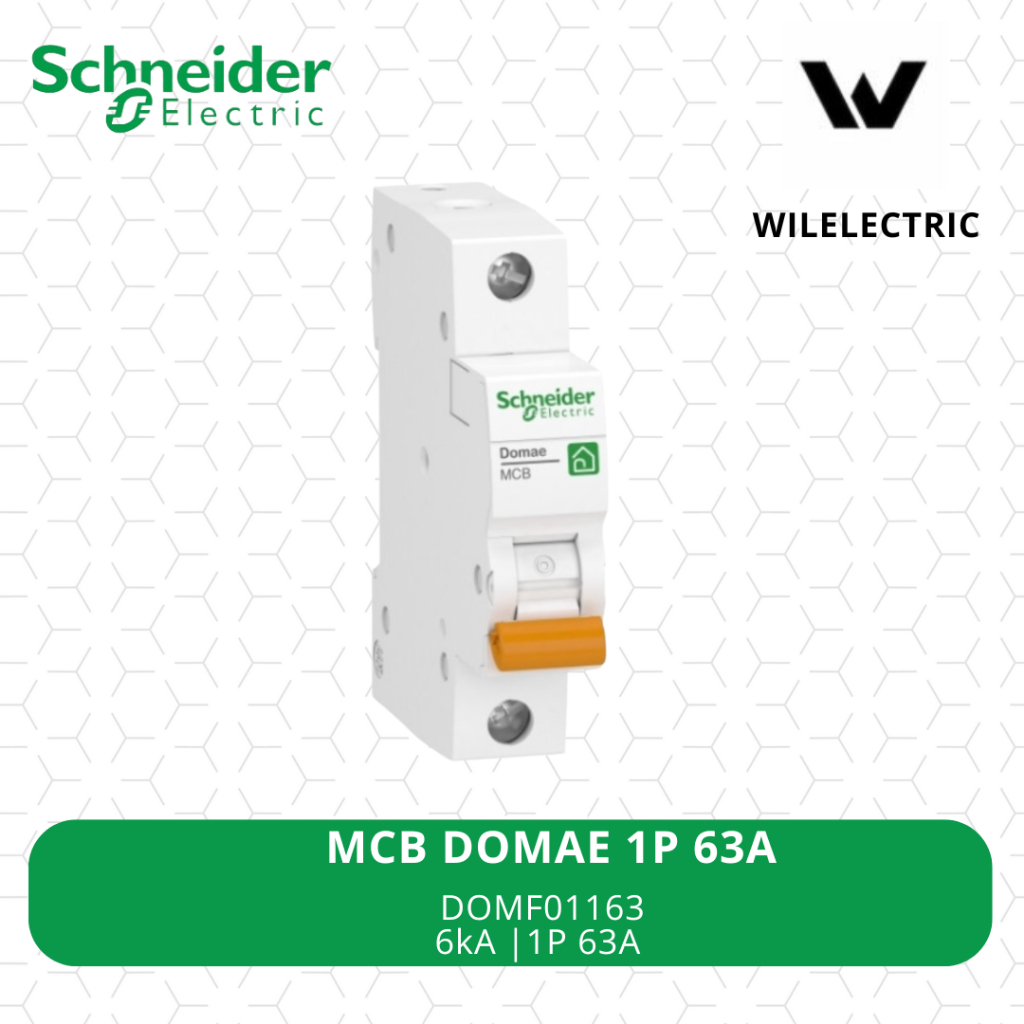 Jual MCB Schneider DOMAE 1 phase / 1P 63A / 63 A C63 / C 63 Merlin Gerin Miniature Circuit ...
