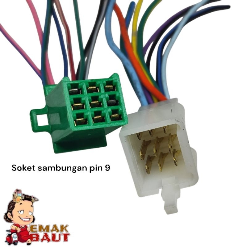 Jual 1Set Soket Socket Sambungan Pin 9 Universal | Shopee Indonesia