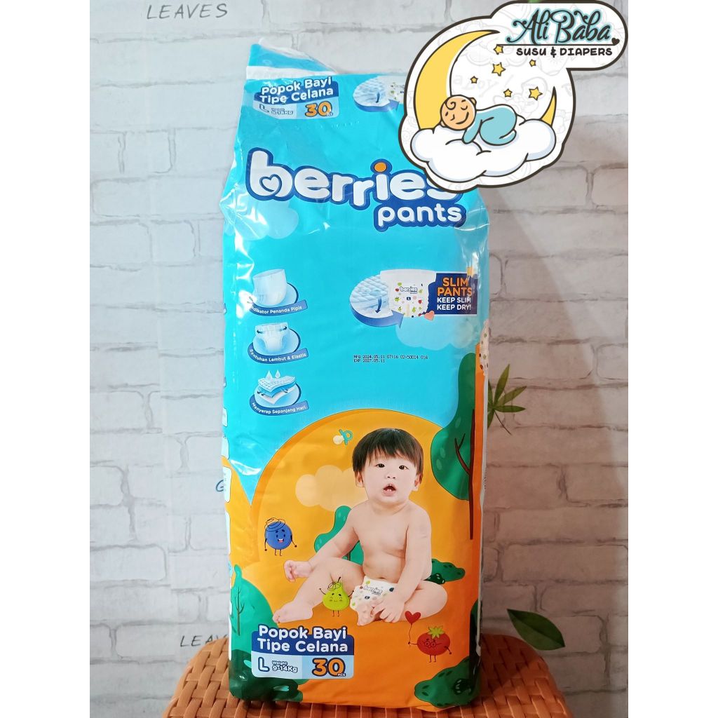 Jual BERRIES Baby Diapers Pants L30 Pempers Popok Bayi-Anak/Tipe Celana ...