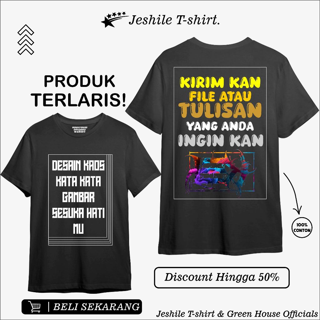 Jual kaos custom suka GRATIS DISAIN KIRIM KAN GAMBAR/TULISAN YANG ANDA ...