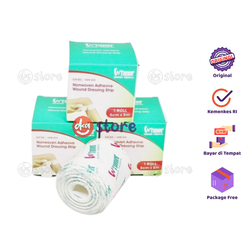 Jual Plester Roll Winner Non Woven / Adhesive Wound Dressing Strip Tape ...