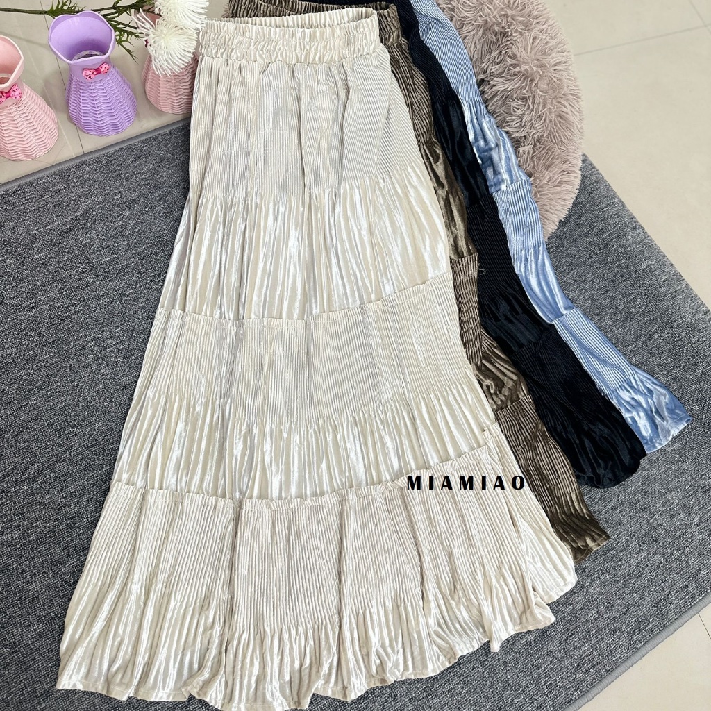 Jual Rok Bludru Ruffle Bahan Velvet Premium | Shopee Indonesia