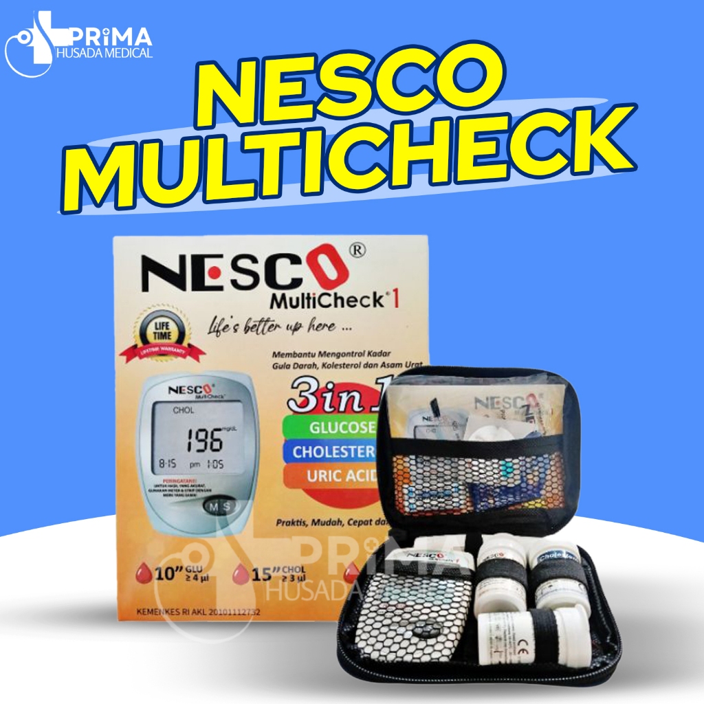 Jual NESCO Multicheck GCU 3 in 1 / Cek Gula Darah Original / Kolesterol ...