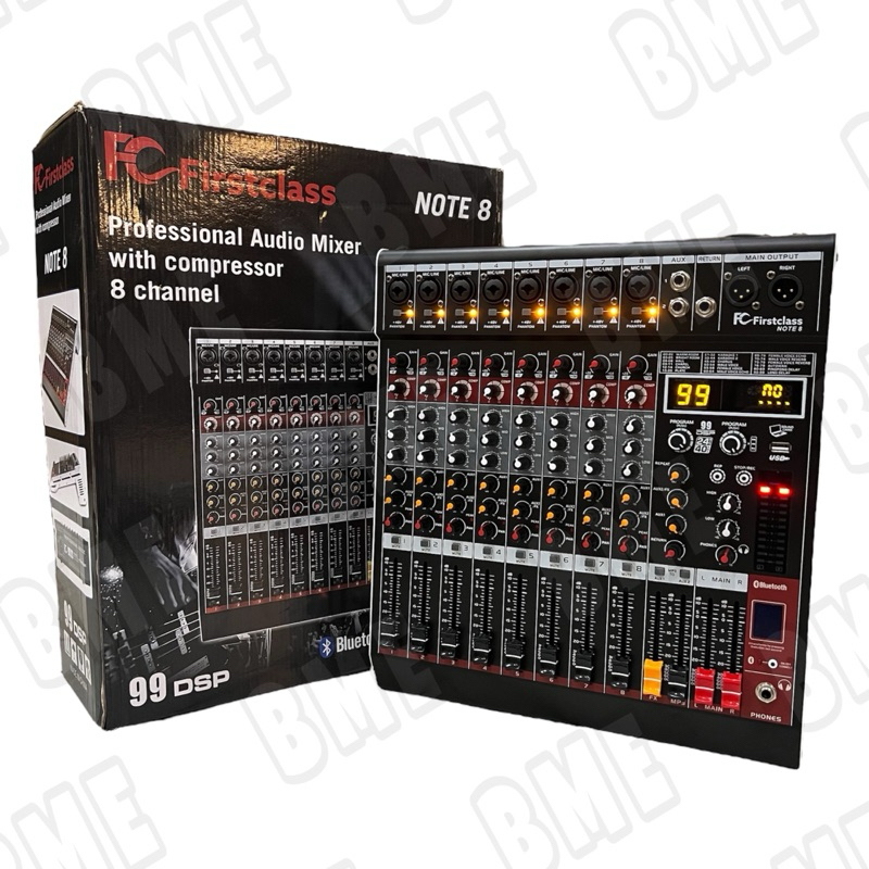 Jual MIXER AUDIO FIRSTCLASS NOTE 8 BLUETOOTH WITH COMPRESSOR ORIGINAL ...
