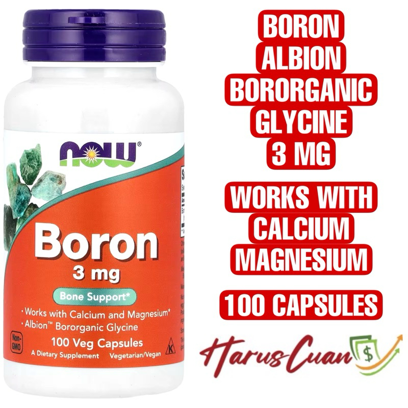Jual Now Boron 3 mg Albion Bororganic Glycine 100 Veg Capsules Bone Support Tulang | Shopee ...