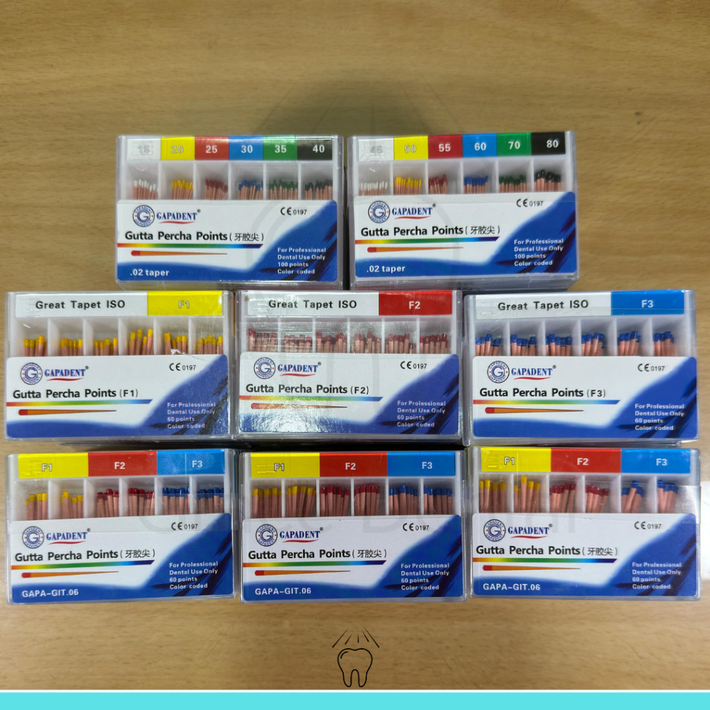 Jual Dental Gutta Percha 15-40 45-80 F1 F2 F3 Gutap | Shopee Indonesia