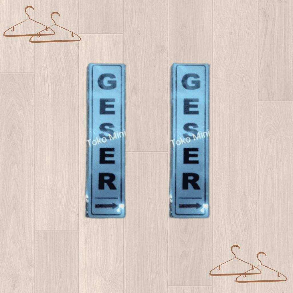 Jual SIGN LABEL GESER KIRI - KANAN PINTU PLAT (1 BUAH) | Shopee Indonesia