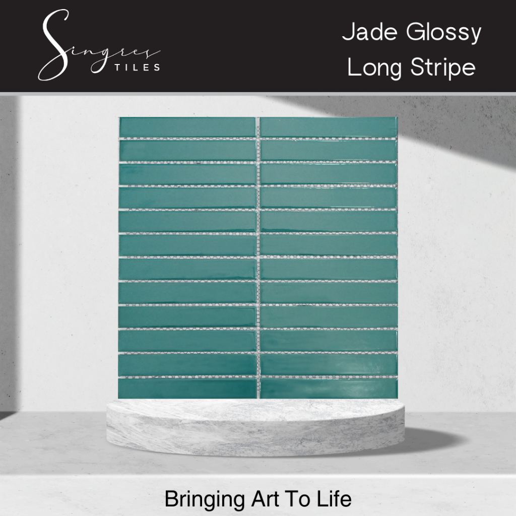 Jual Singres Tiles - Jade Long Stripe Glossy Mosaic Tiles | Shopee ...
