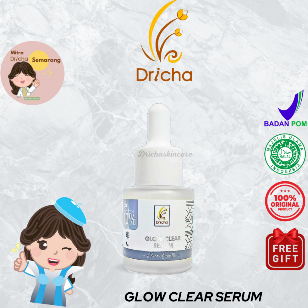 Jual DRICHA GLOW CLEAR SERUM (KULIT BERMINYAK) | Shopee Indonesia