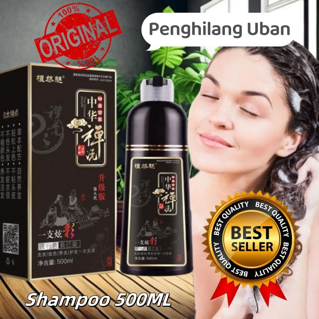 Jual 【COD ORI】Shampoo Pewarna Rambut/Shampoo Semir Rambut Penutup uban ...