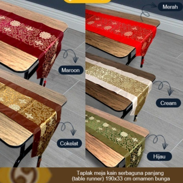 Jual Taplak meja kain serbaguna panjang (table runner) | Shopee Indonesia
