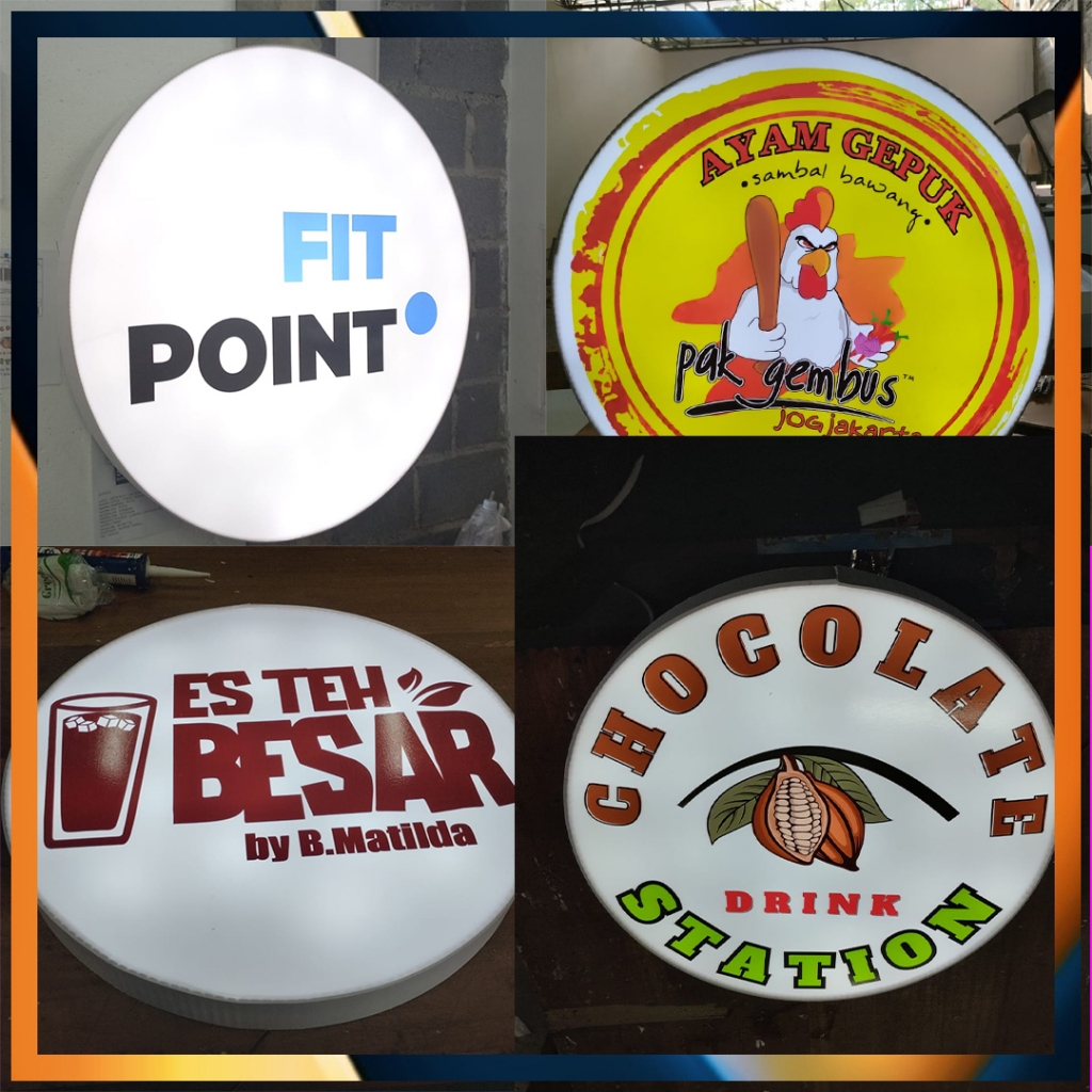 Jual Neon Box Custom 20cm Free Bracket | Shopee Indonesia