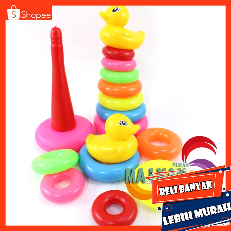 Jual MAINAN ANAK MURAH BEBEK SUSUN MINI 434 RING DONAT BEBEK EDUKASI ...