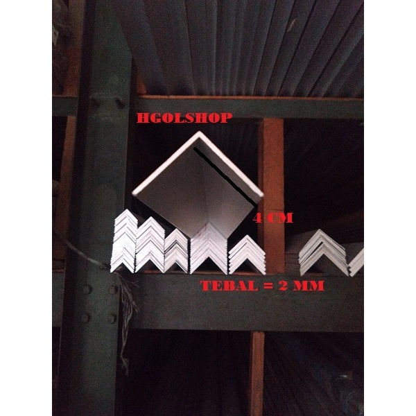 Jual ALUMINIUM SIKU 4 CM X 4 CM TEBAL 2 MM | Shopee Indonesia