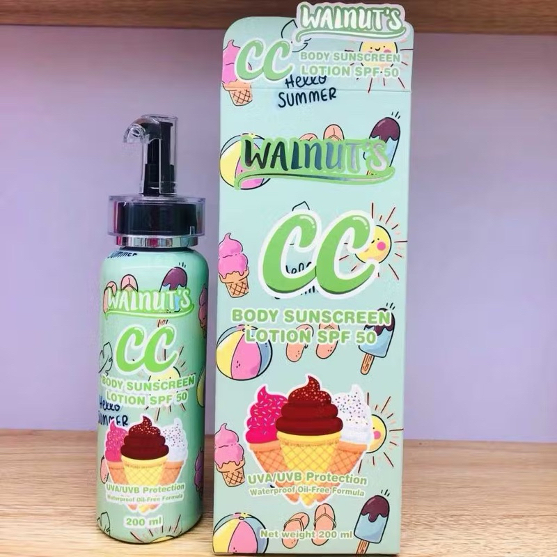 Jual WALNUT'S CC BODY SUNSCREEN LOTION SPF 50 UVA UVB PROTECTION ...