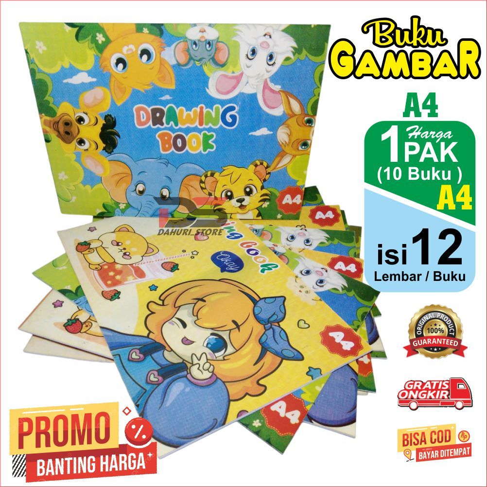 Jual BUKU GAMBAR A4 ISI 12 LEMBAR / BUKU HARGA UNTUK 1 PAK ( 10 BUKU ) DRAWING BOOK | Shopee ...