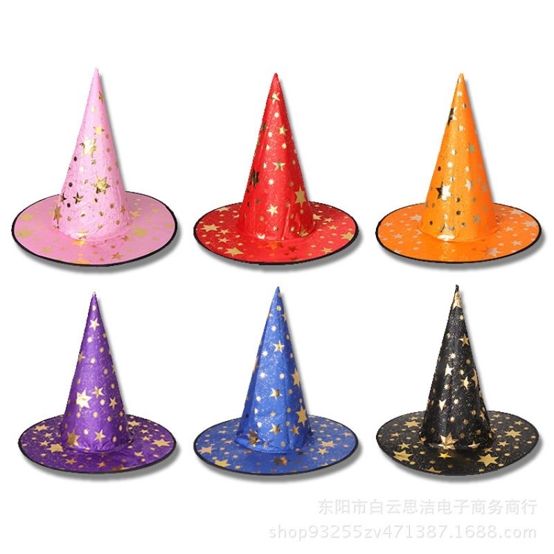 Jual Topi nenek Sihir, topi penyihir, cosplay Halloween, Wizard party ...