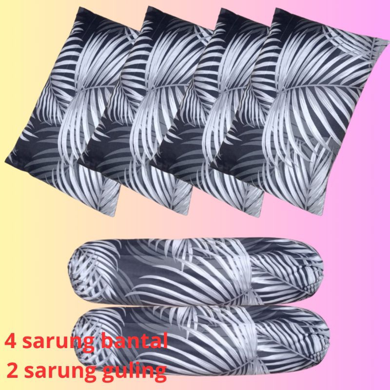 Jual 1 Set isi 6 Sarung Bantal 4 Sarung Guling 2 pcs | Shopee Indonesia